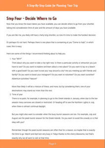 A Step by Step Guide for Planning Your Trip